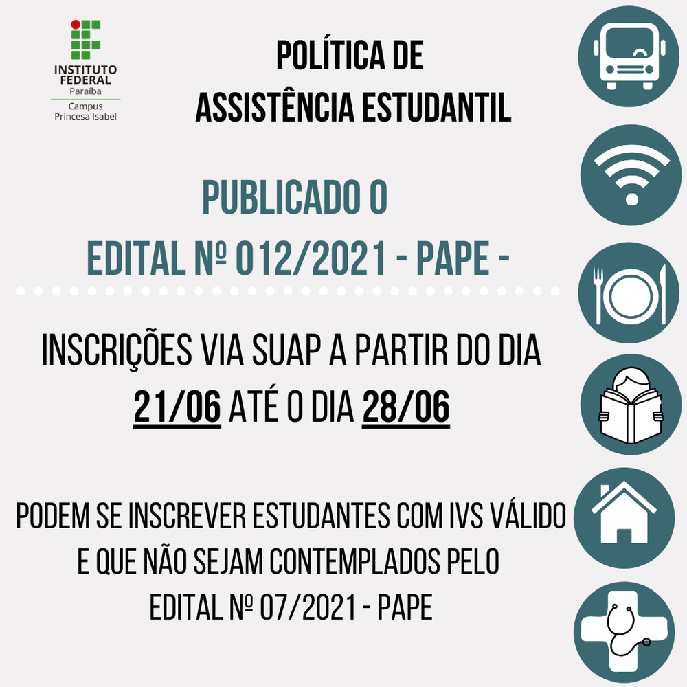 COPAE-PI publica HOJE o Edital do PAPE